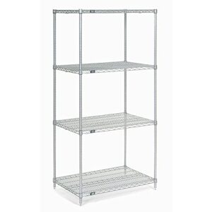 nexel chrome wire shelving, 30" w x 24" d x 74" h