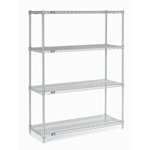 nexel chrome wire shelving, 42"w x 18"d x 54"h