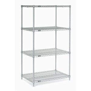 chrome wire shelving, 24"w x 18"d x 54"h