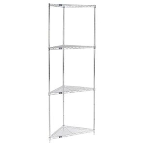 corner wire shelving 32"w x 24"d x 86"h