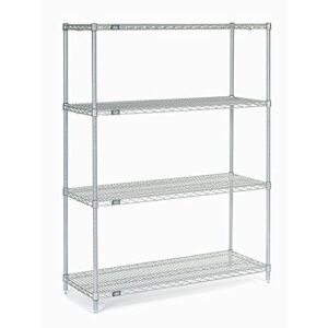 chrome wire shelving, 48"w x 24"d x 54"h