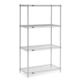 chrome wire shelving, 42"w x 24"d x 63"h