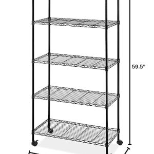 Whitmor Supreme 5-Tier Cart holds up to 1,000 lbs. Black