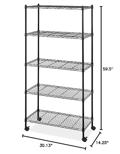 Whitmor Supreme 5-Tier Cart holds up to 1,000 lbs. Black