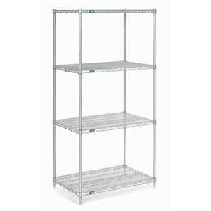 chrome wire shelving, 36"w x 14"d x 86"h