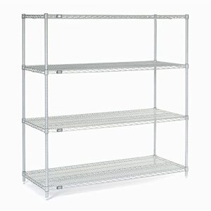 chrome wire shelving, 60"w x 24"d x 54"h