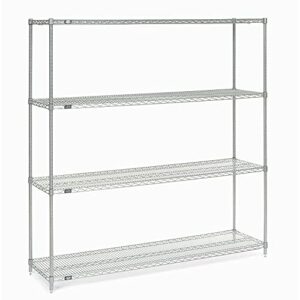 nexel chrome wire shelving, 72" w x 18" d x 74" h