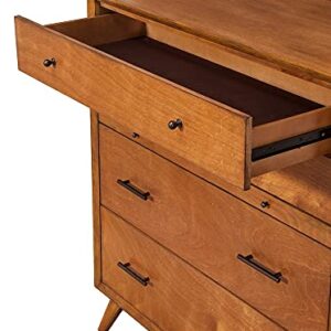 Alpine Furniture Flynn Chest, 38" W x 18" D x 43" H, Acorn