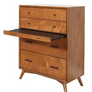 Alpine Furniture Flynn Chest, 38" W x 18" D x 43" H, Acorn