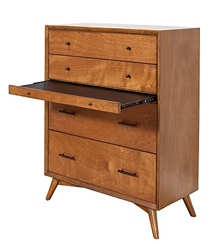 Alpine Furniture Flynn Chest, 38" W x 18" D x 43" H, Acorn