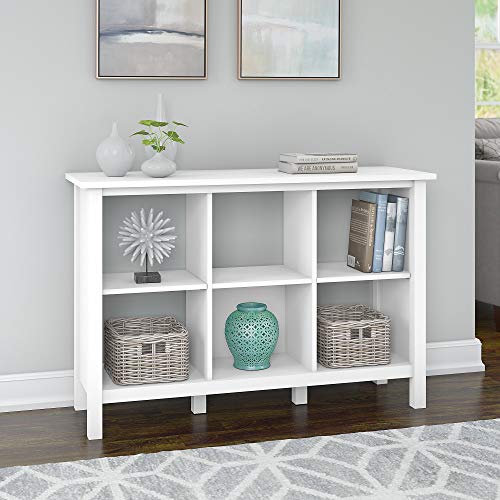 Bush Furniture Broadview 6 Cube Storage Bookcase in Pure White