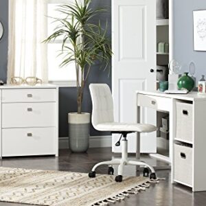 South Shore 1-Door Office Storage Unit with File Drawer, Pure White