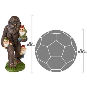 Design Toscano Schlepping The Garden Gnomes Bigfoot Statue 16 Inch