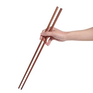 donxote wooden noodles kitchen cooking frying chopsticks 16.5 inches brown extra long set of 2 pairs