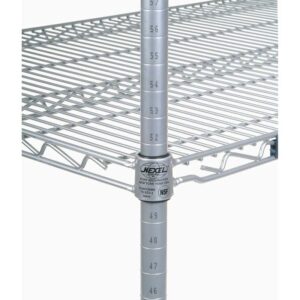 Nexel 21" x 30" x 74", 4 Tier, NSF Listed Adjustable Wire Shelving, Unit Commercial Storage Rack, Silver Epoxy, Leveling feet