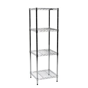 apollo hardware chrome 4-shelf wire shelving 14"x15"x48"