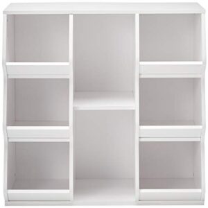 Kings Brand Furniture White Finish Wood Cubby Storage Cabinet Unit