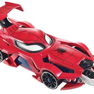 Hot Wheels Marvel Spider-Man Web-Car Launcher with Movement-Activated Eyes & 1:64 Scale Toy Character Car [Amazon Exclusive]