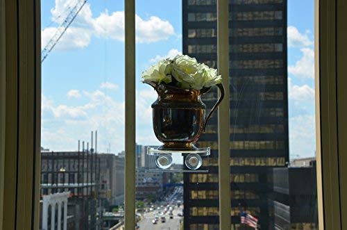 LaBrinx Designs Small Suction Cup Shelf - Live Plants, Windows, and Bathrooms