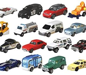 Matchbox Cars, 20-Pack of 1:64 Scale Die-Cast Toy Cars, Buses, Fire, Construction or Police Vehicles (Styles May Vary) [Amazon Exclusive]