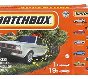 Matchbox Cars, 20-Pack of 1:64 Scale Die-Cast Toy Cars, Buses, Fire, Construction or Police Vehicles (Styles May Vary) [Amazon Exclusive]