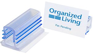 organized living freedomrail shelf-loc clear shelf locators for wood shelves, set of 12