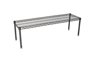 omega 24" deep x 48" wide x 14" high black stationary dunnage rack