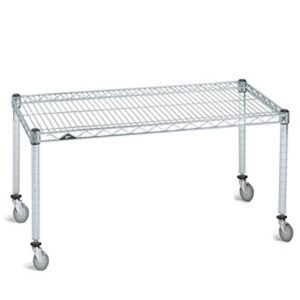 omega 12" deep x 36" wide x 20" high chrome mobile dunnage rack