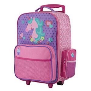 stephen joseph kids' little girls classic rolling luggage, unicorn, one size