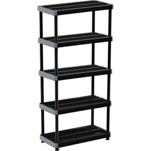 Rimax 9494 5 Shelf Storage Rack, Black