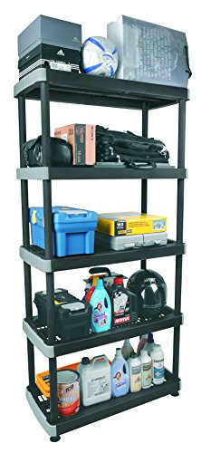 Rimax 9494 5 Shelf Storage Rack, Black