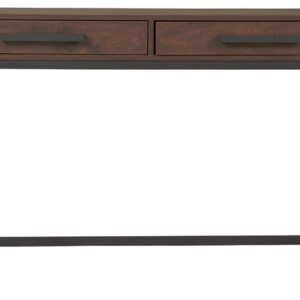 Signature Design by Ashley Horatio Urban Industrial 48" Home Office Desk with 2 Drawers, Brown