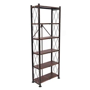 origami rb-otm 6-tier book shelf, stamped shelving, bronze