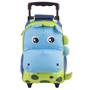 yodo zoo 3-way kids suitcase luggage or toddler rolling backpack with wheels,small dinosaur