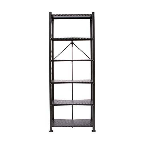 Origami RB-OTM-BLA Bookshelf, Stamped Shelving, Black