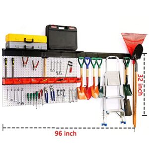 Ultrawall Pegboard Wall Organizer, 48X 36 inch Garage Storage Pegboard with Hooks Storage Bins Tool Board Panel Tool Organizer