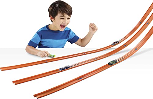 Hot Wheels Track Builder Car & MEGA Track Pack, 87 Component Parts for 40-Ft of Track & 1:64 Scale Toy Car [Amazon Exclusive]