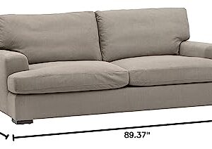 Amazon Brand – Stone & Beam Lauren Down-Filled Oversized Sofa Couch, 89"W, Slate