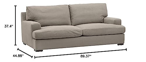 Amazon Brand – Stone & Beam Lauren Down-Filled Oversized Sofa Couch, 89"W, Slate