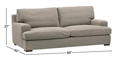 Amazon Brand – Stone & Beam Lauren Down-Filled Oversized Sofa Couch, 89"W, Slate