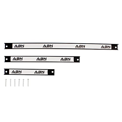 ABN Magnetic Tool Holder 3-Piece Set of 8in, 12in, 18in Strip Racks with Mounting Screws – For Garage and Workshop