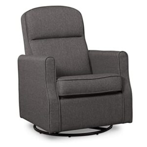 delta children blair slim nursery glider swivel rocker chair, charcoal