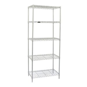 apollo hardware white 5-shelf wire shelving 24"x14"x60" (white)