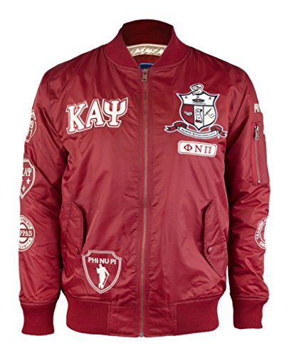 Kappa Alpha Psi Fraternity Mens Bomber Jacket 4XL Crimson Red