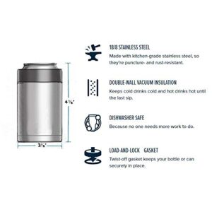 Gteller 12 oz Tumbler, Double Wall Stainless Steel Insulated Can Cooler, Beer Bottle Holder