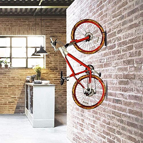 DIRZA Bike Rack Garage Wall Mount Bike Hanger Bike Hooks Bike Storage Bicycle Vertical System for Garage Indoor Shed - Easily Hang/Detach - Holds up to 65 lb with Screws Black