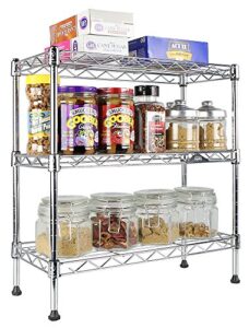 apollo hardware chrome 3-shelf wire shelving 7.5"x17.5"x16.5"