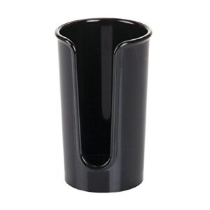 iDesign Paper & Plastic Disposable Cup Dispenser for Bathroom Countertops, The Clarity Collection – 3.05” x 3.05” x 5”, Black