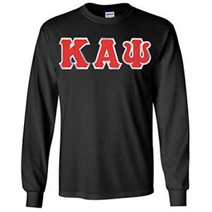 kappa alpha psi lettered long sleeve x-large black