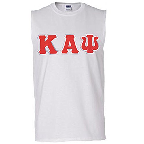 Kappa Alpha Psi Lettered Sleeveless Tee Large White